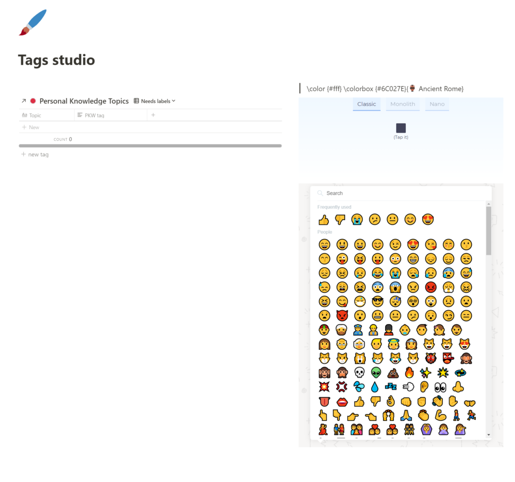 Notion Widget: Emoji Picker · Shorouk's Blog